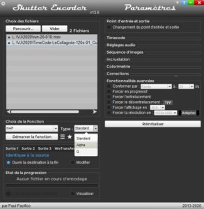 Shutter Encoder audio vidéo gratuit